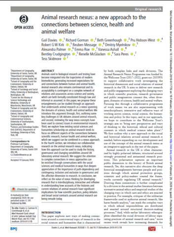 Animal research nexus: a new approach to the connections between ...